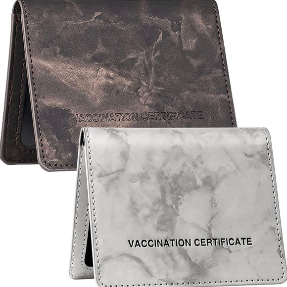 Other | Vaccine Card Holder Vaccination Card Protector Pu Leather 4x3 ...